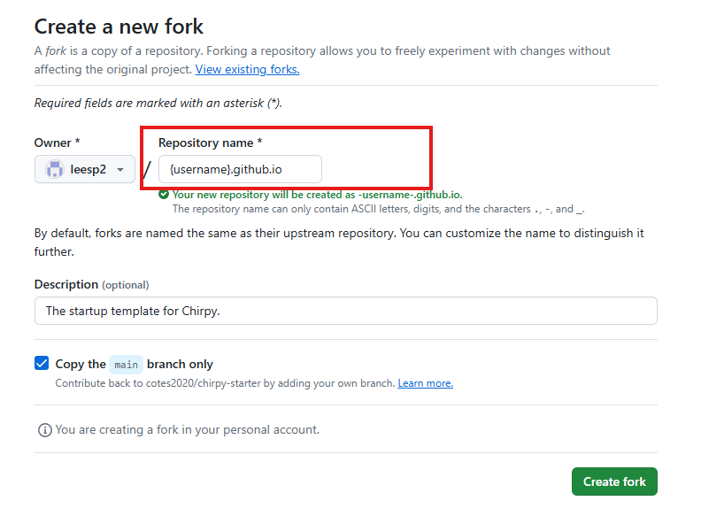 jekyll-theme-chirpy 테마를 이용한 Github 블로그 세팅 | leesp2